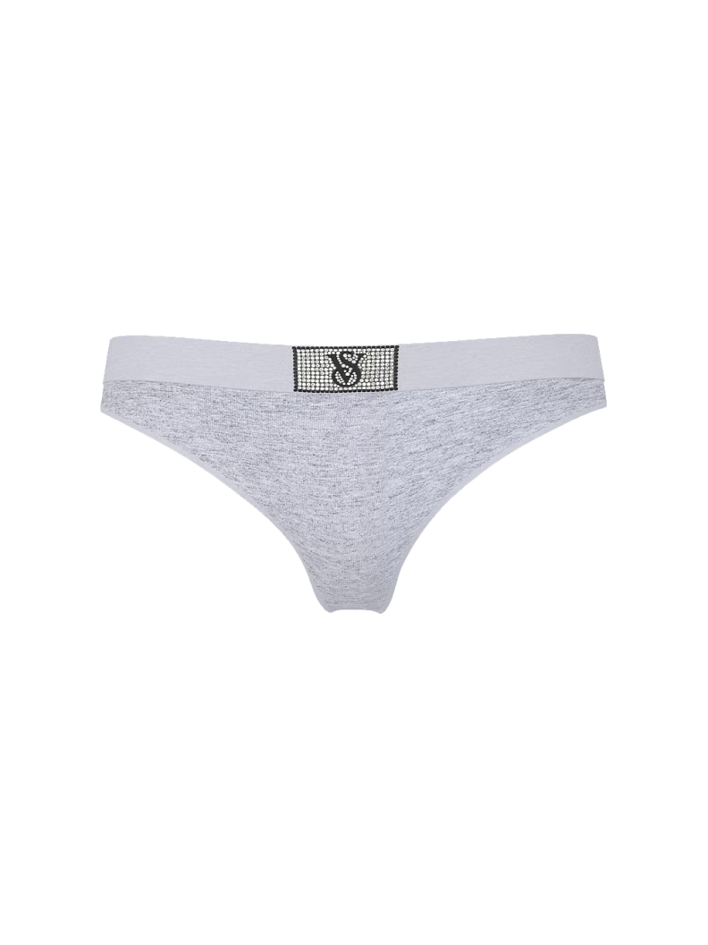 Трусики Logo Cotton Shine Patch Thong Panty Grey УТП013648 купити ️VS ...