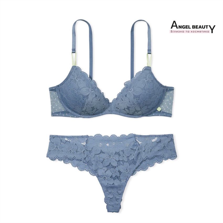 Комплект Victoria's Secret Sexy Wireless Push-Up Bra Faded Denim ...